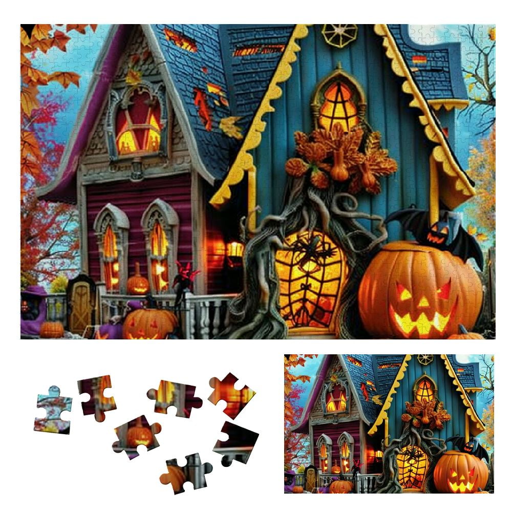 FUMJ Horror Halloween Holiday Puzzle , Fall Trick or Treat Jigsaw ...