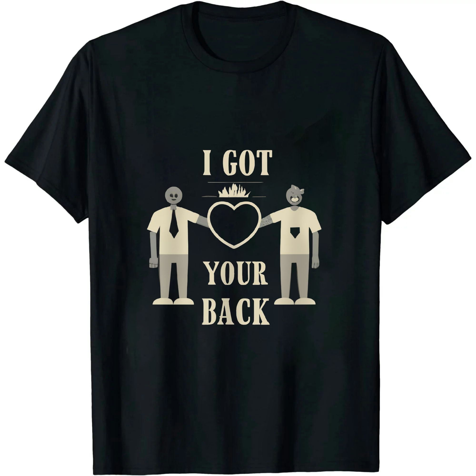 ONETECH I Got Your Back Stick Figure Graphic Friendship Novelty Sarcastic Funny T Shirt ...