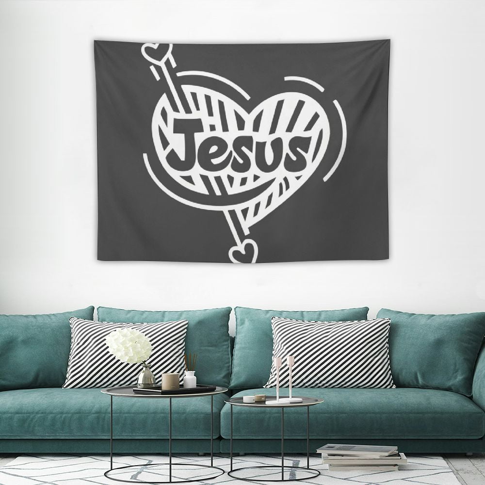 ONETECH I Love Jesus Flag I Heart Jesus Tapestry Christian Jesus Faith ...