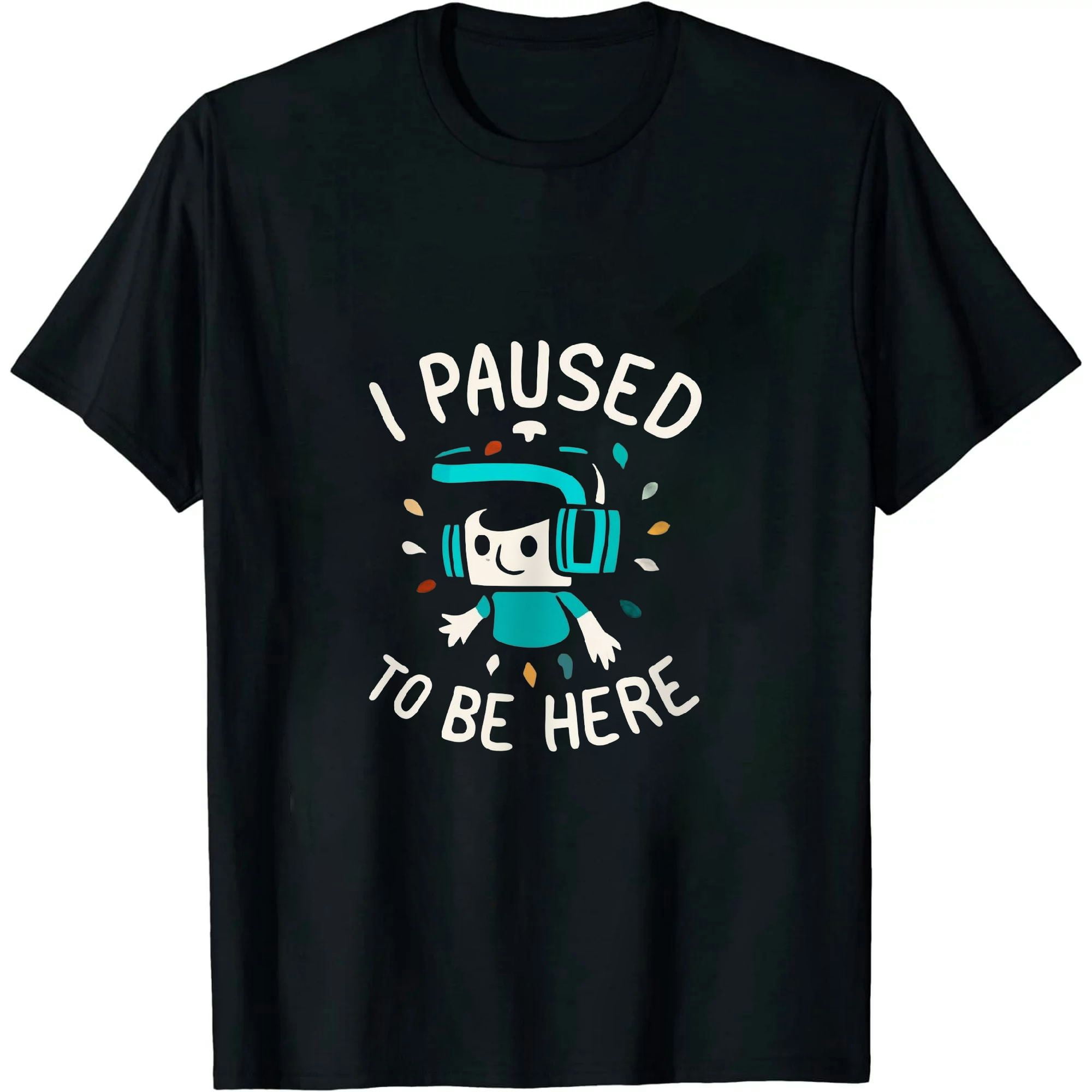 ONETECH I Paused My Game to Be Here Video Gamer Mens Retro Graphic Funny T Shirt - Walmart.com