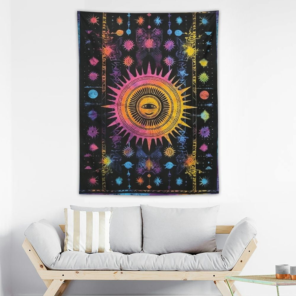 ONETECH ICC Purple Burning Sun Tie Dye Tapestry Celestial Sun Moon ...