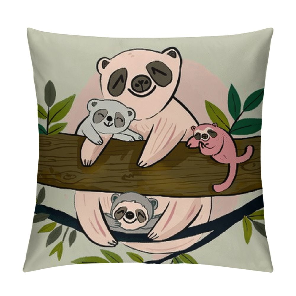ONETECH Inspirational Quote Super Mama Sloth Mom and Kid Pillow Case ...