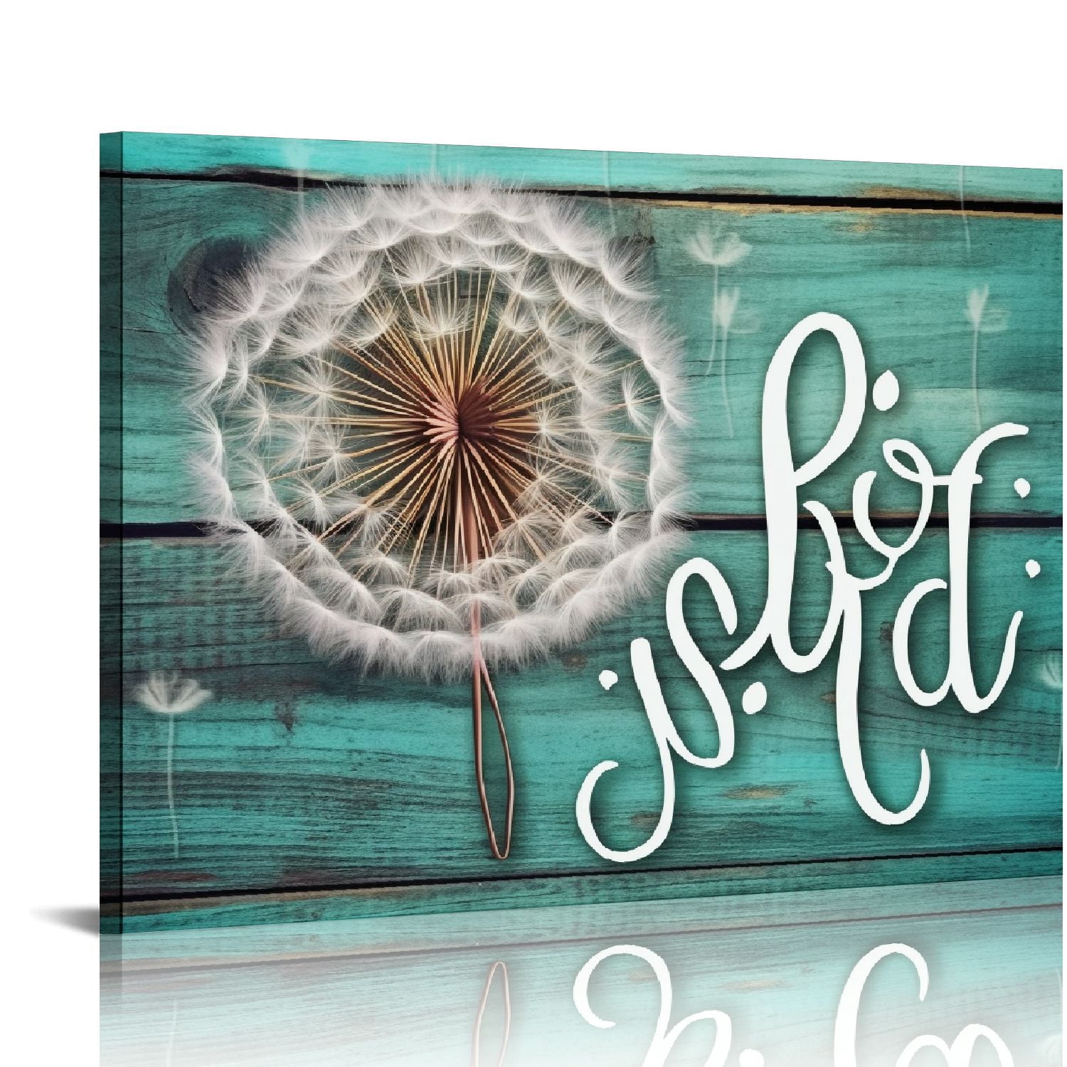 ONETECH Inspirational Quotes Rustic Dandelion picture Wall Art Just ...