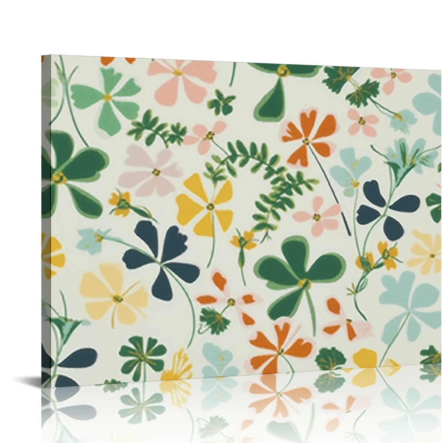 ONETECH Ireland Shamrock Art Print Poster, Shamrock Flower Market Wall ...
