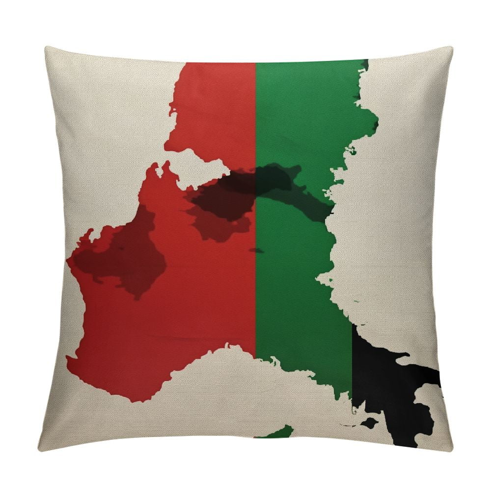 ONETECH Italy Flag and Map Theme Farmhouse Decorative Throw Pillow ...