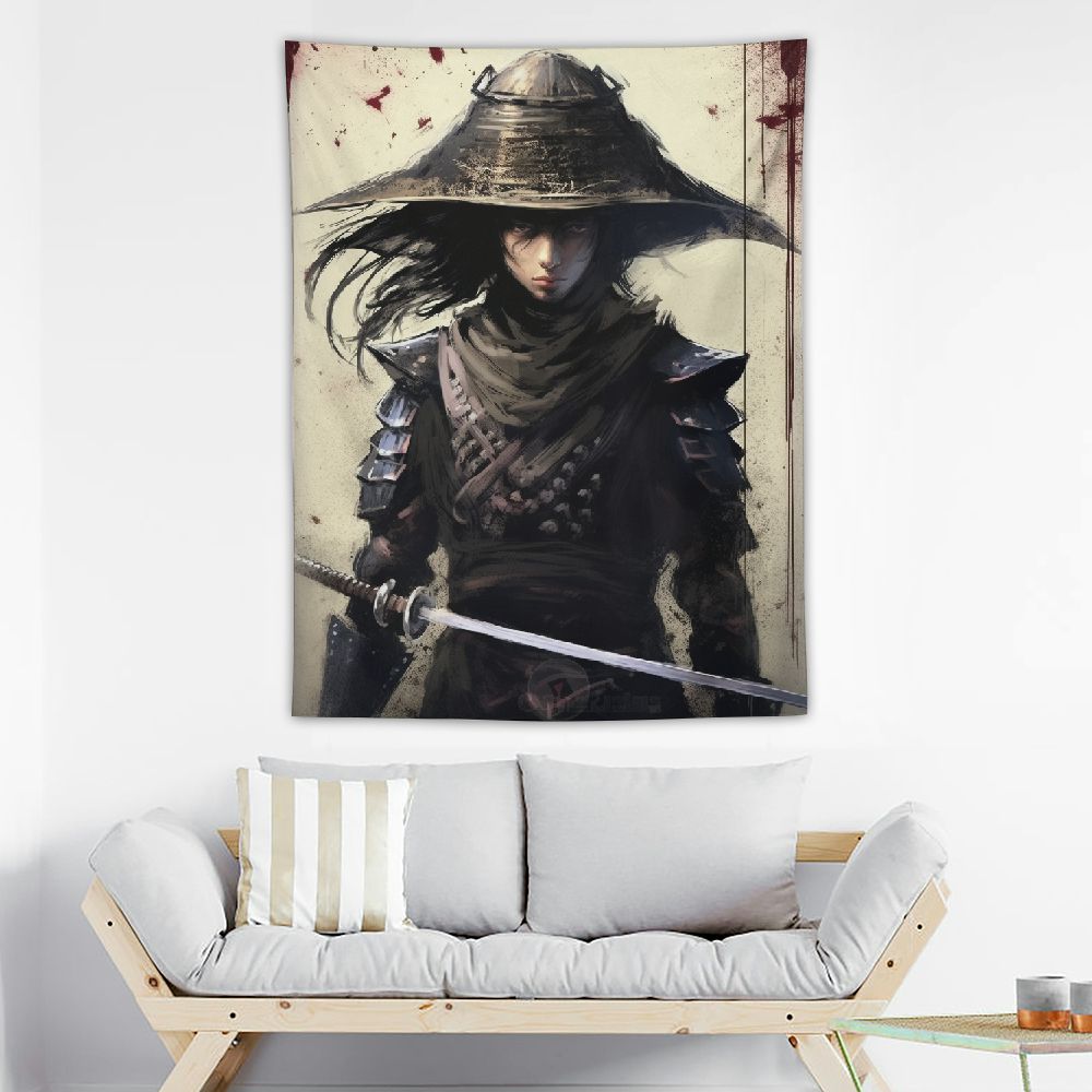 FUMJ Japanese Samurai Art Tapestry Poster Wall Wall Art Wall Decor ...