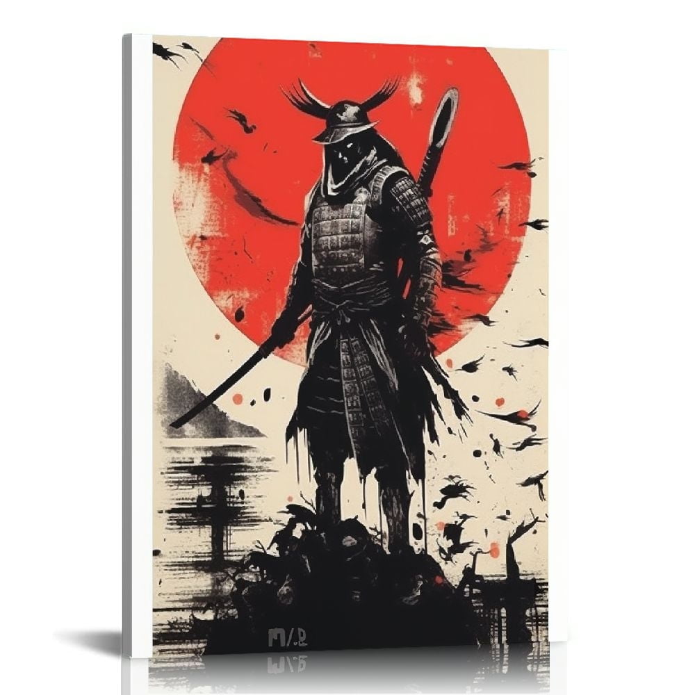 ONETECH Japanese Samurai Wall Art Vintage Asian Warrior Pictures Wall ...