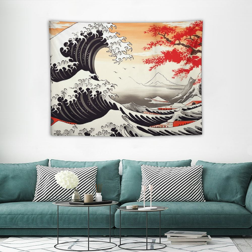ONETECH Japanese Tapestry, Cherry Blossom Tapestry, Asian Japanese Wall ...
