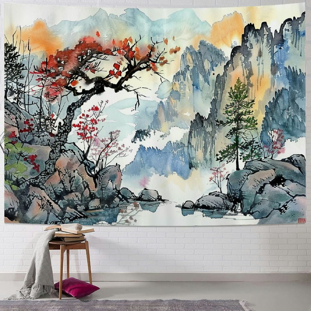 ONETECH Japanese Tapestry, Cherry Blossom Tapestry, Asian Japanese Wall ...