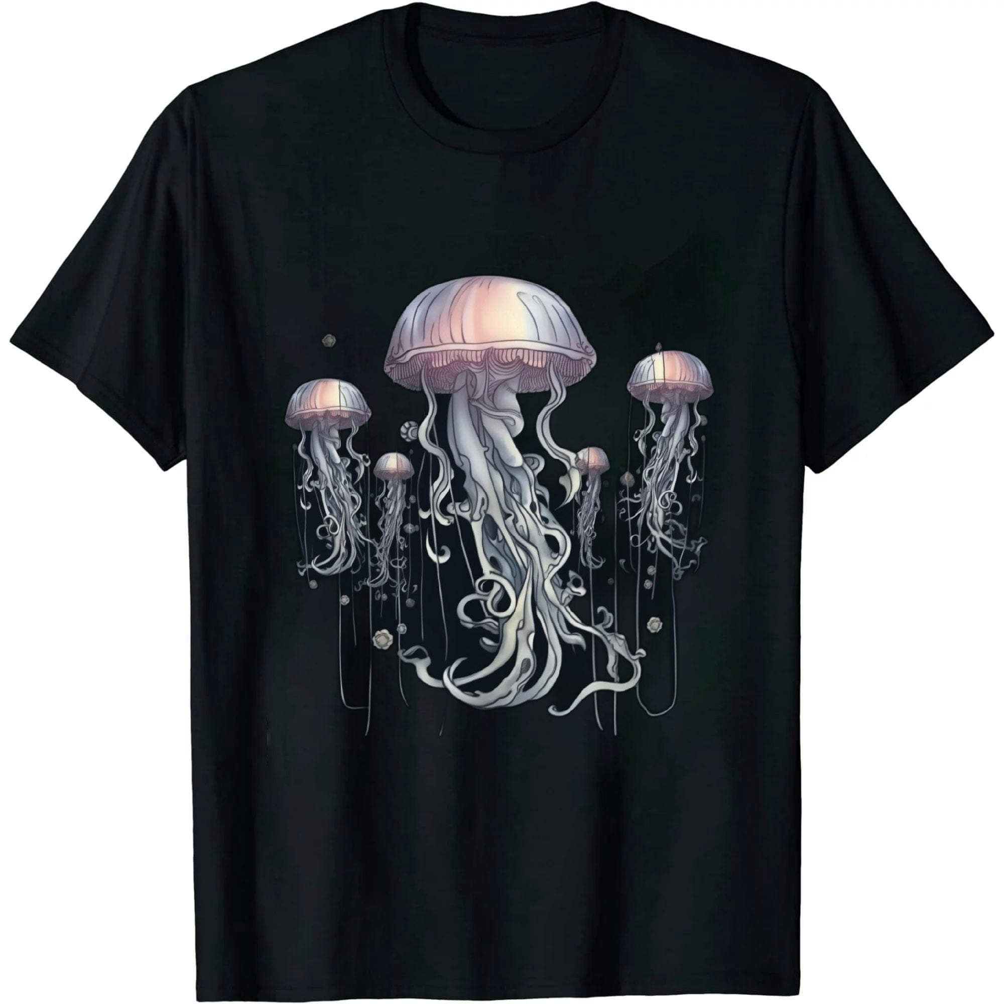 ONETECH Jellyfish with Fishes Graphic in Sea T-Shirt - Walmart.com