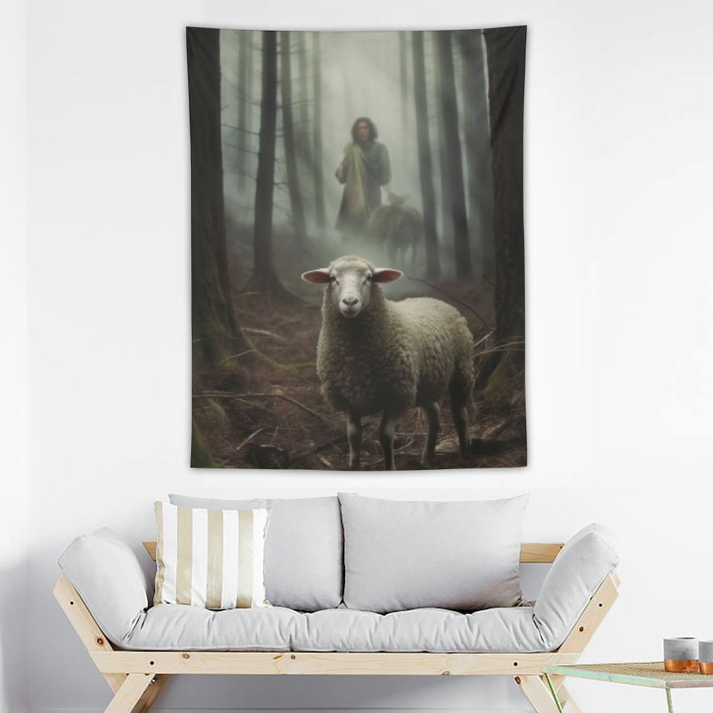 ONETECH Jesus and Lamb Tapestry,Jesus Save Lost Lamb Tapestry,Vintage ...
