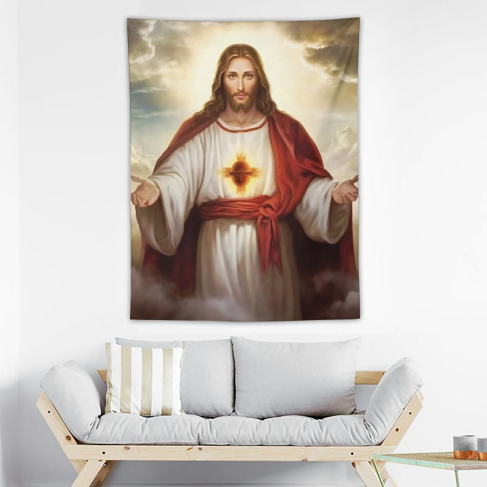 ONETECH Jesus Tapestry God Wall Art Jesus Tapestries Canvas Decoration ...