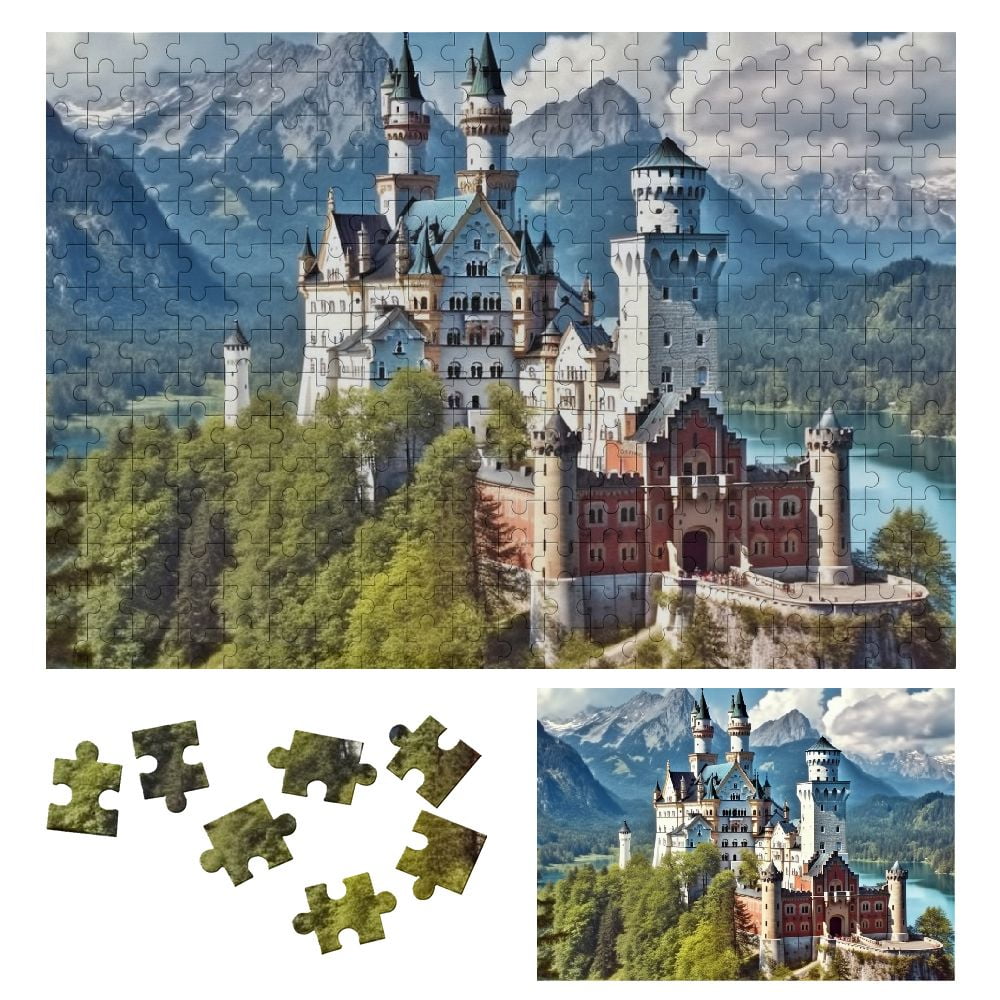 ONETECH Jigsaw Puzzle, View of The Neuschwanstein Castle, Bavarian Alps ...