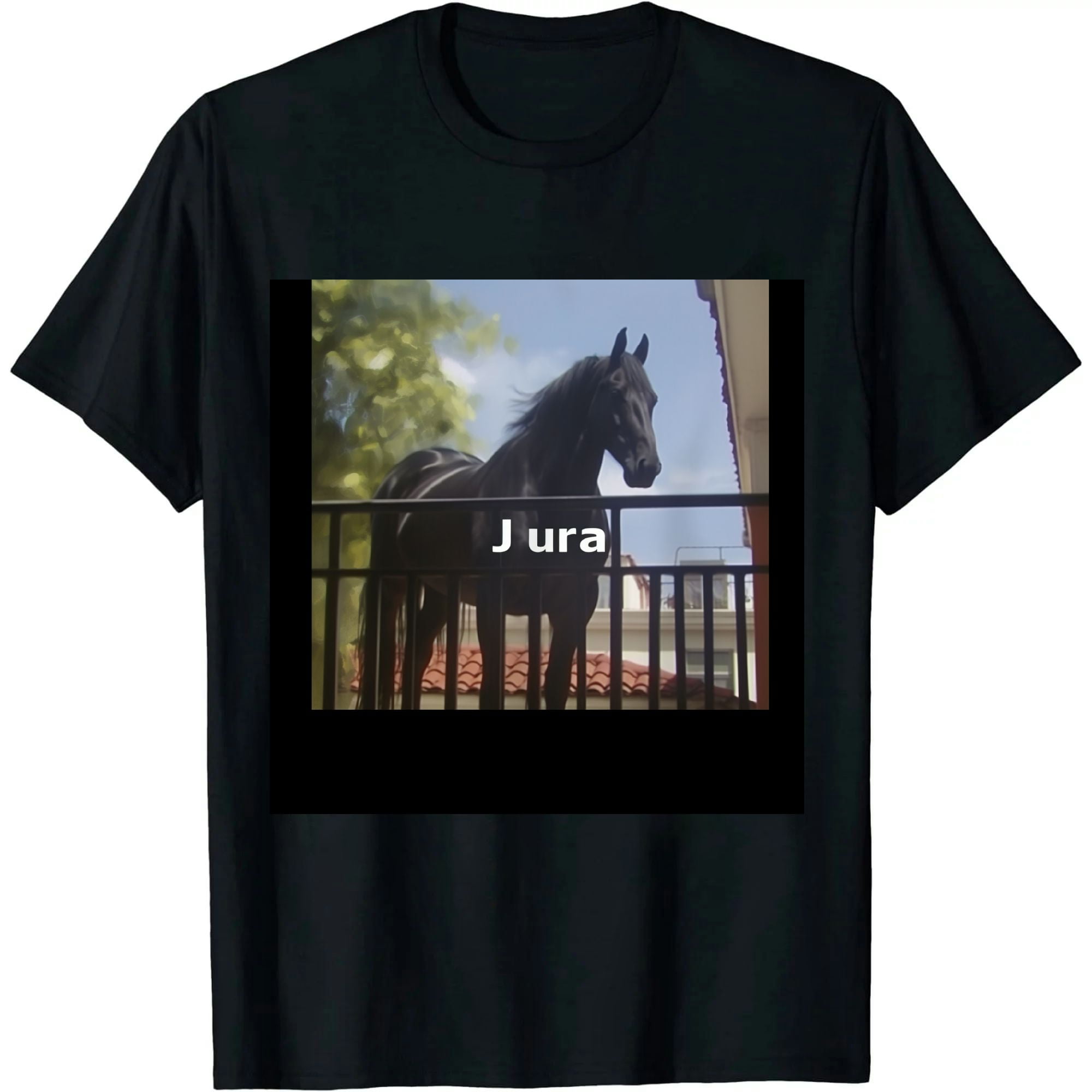 ONETECH Juan Meme Horse On Balcony Meme T-Shirt - Walmart.com