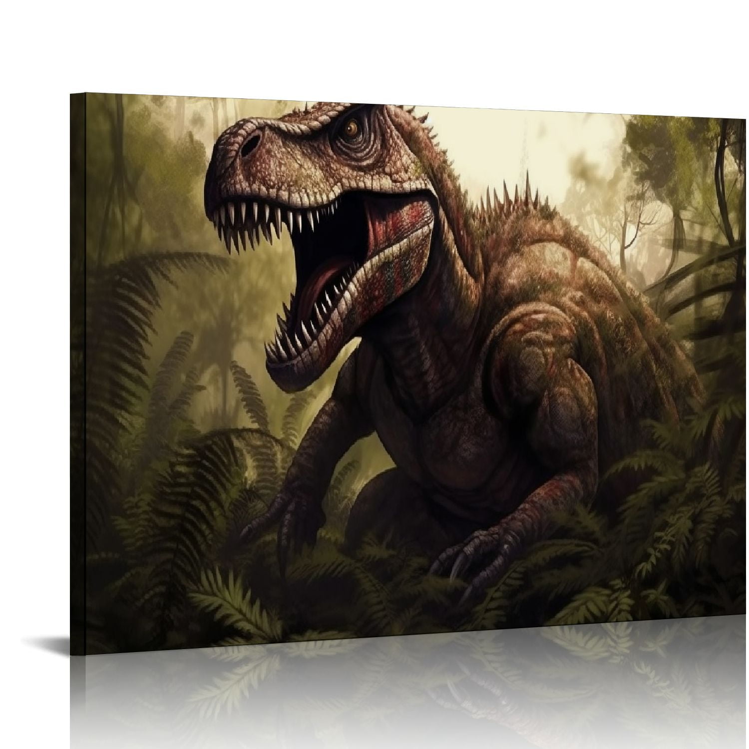 ONETECH Jurassic Dinosaur Tyrannosaurus Rex Art Landscape Decorative ...