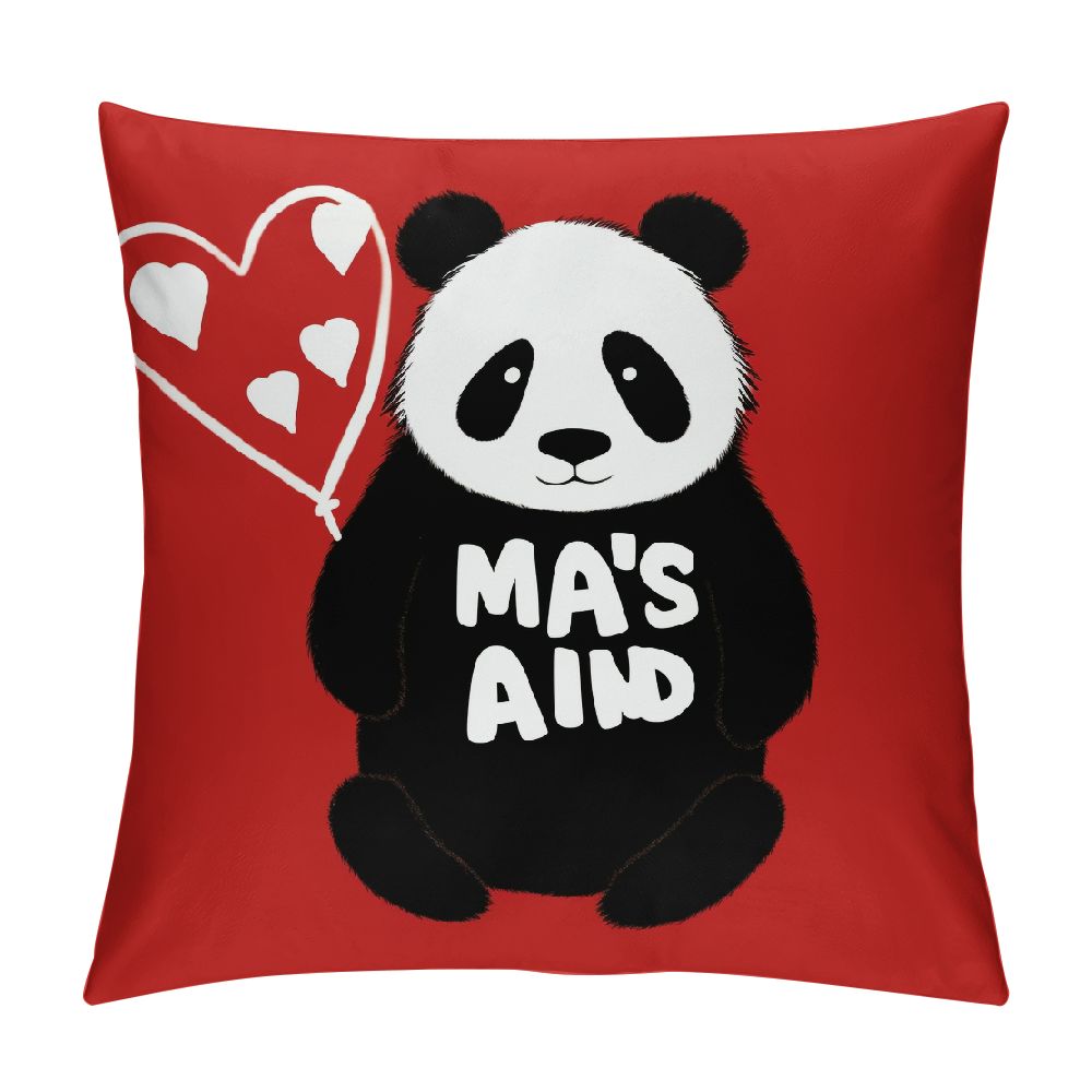 ONETECH Just A Girl Who Loves Pandas Throw Pillow Cover, Panda Bear ...