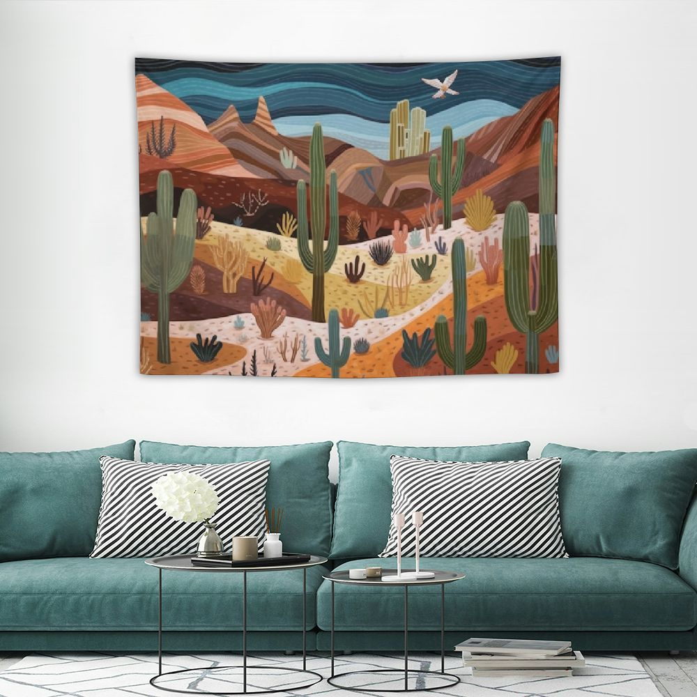 ONETECH Kath & Cath Mountain Landscape Desert Sun Moon Tapestry Boho ...