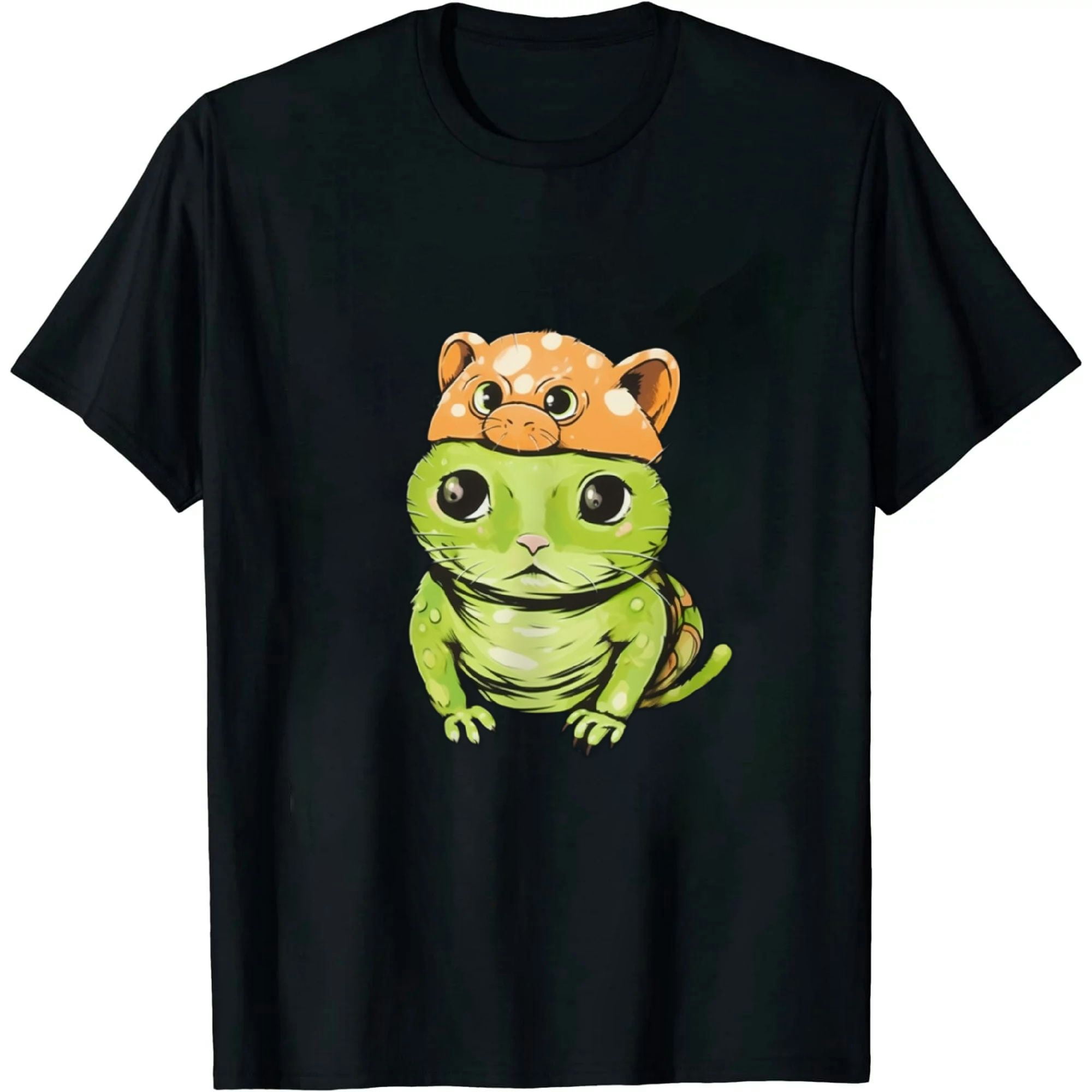 ONETECH Kawaii Frog Cat in Frog Hat Retro 90s Cottagecore Aesthetic T ...