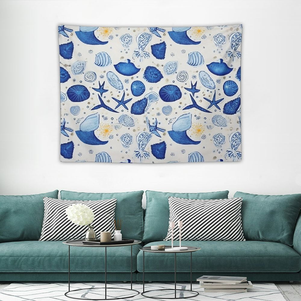 ONETECH Kids Starfish Shell Tapestry Conch Scallop Tapestry Wall ...
