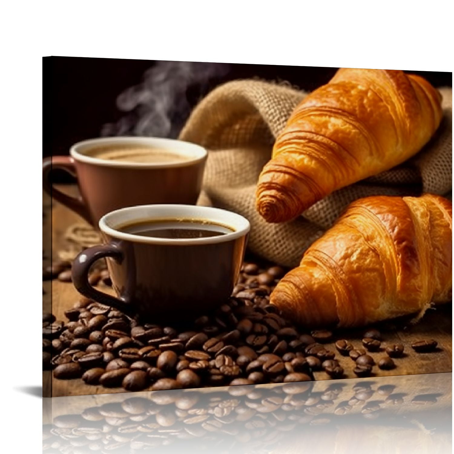 ONETECH Kitchen Canvas Art Coffee Bean Coffee Cup Canvas Prints Coffee ...