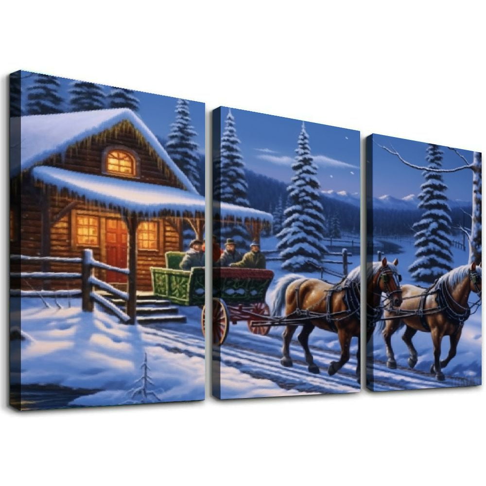 ONETECH LED Canvas Wall Art, 24 by 16 Inches, Fiber Optic Light Up Wall ...