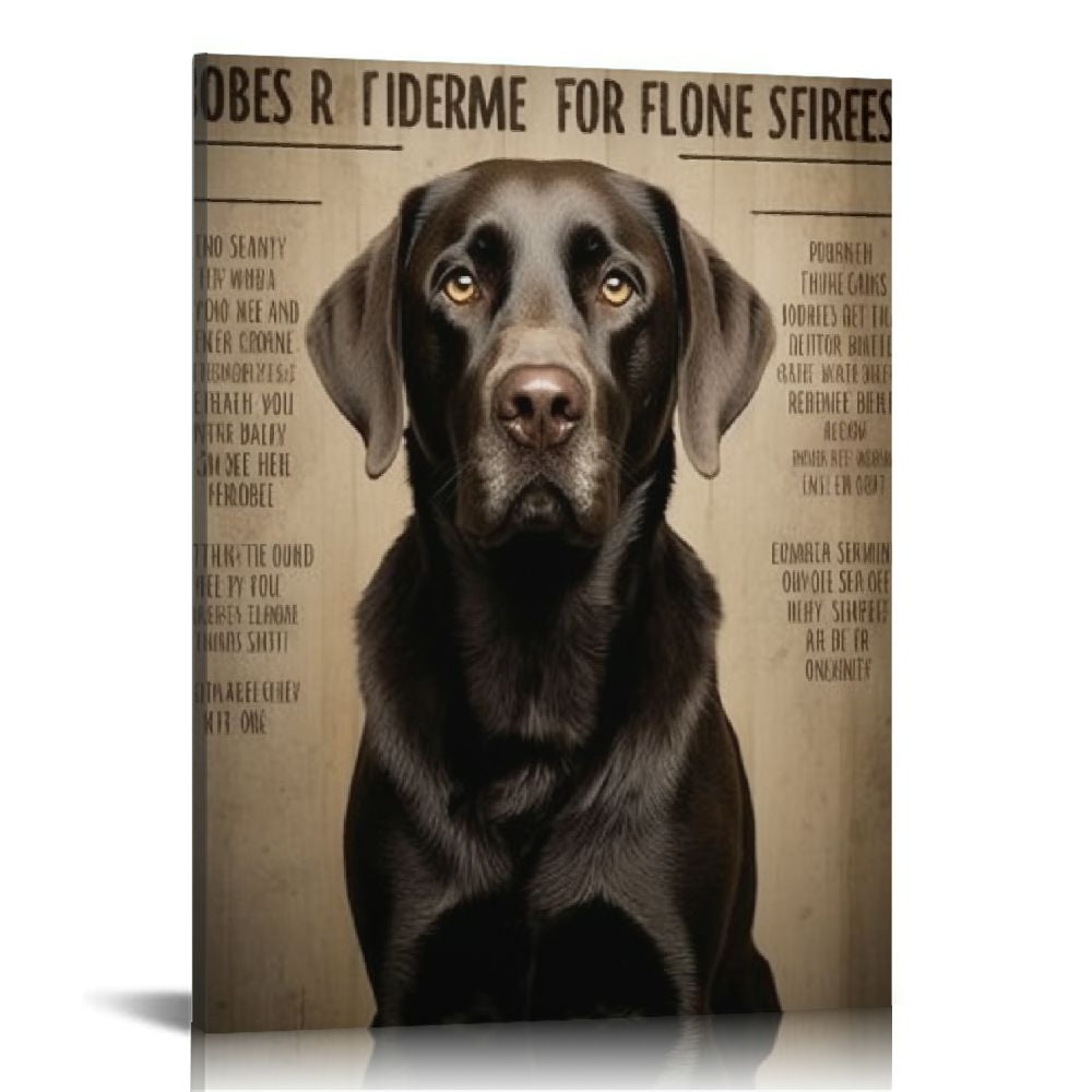 ONETECH Labrador Retriever Dog House Rules Retro Poster Painting ...