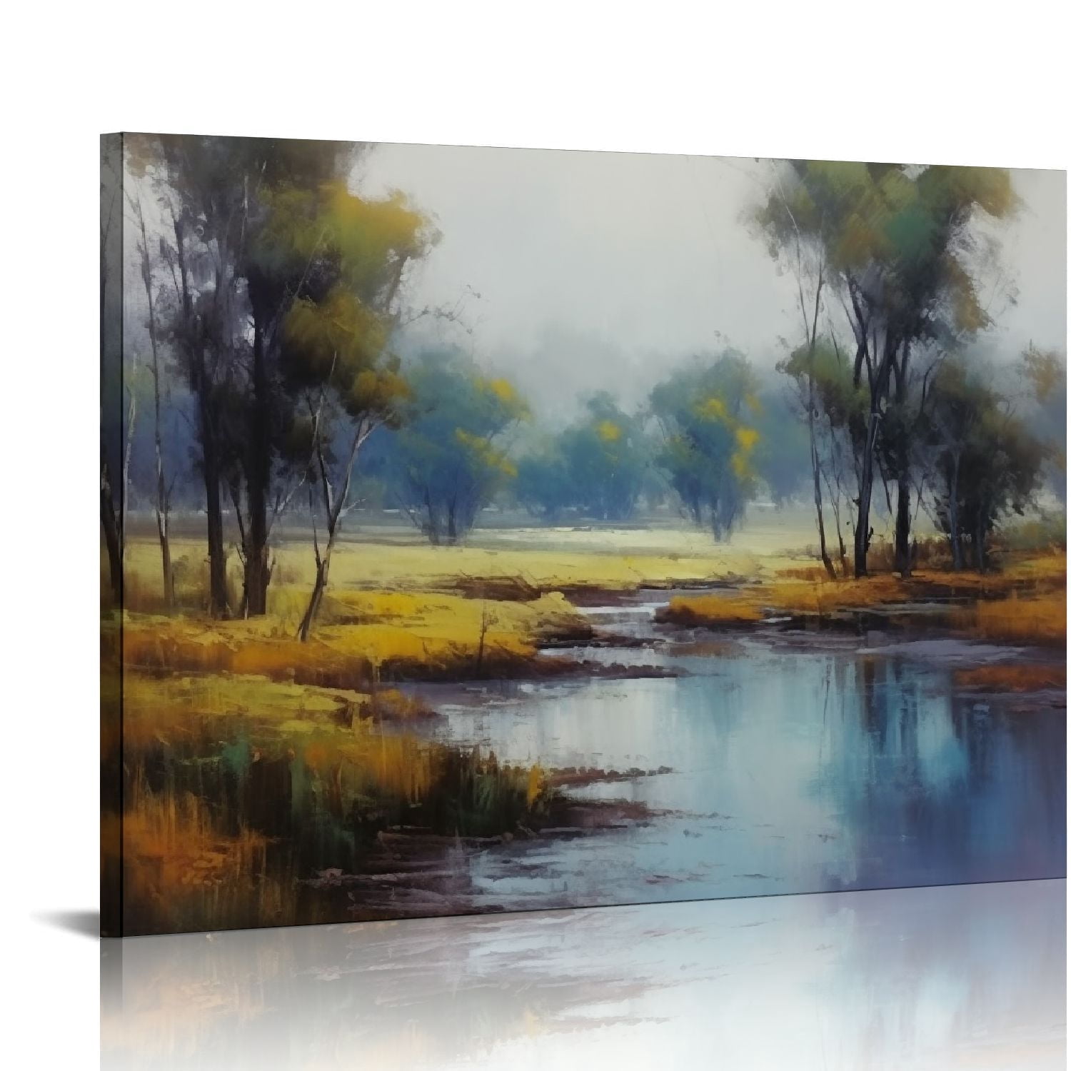 ONETECH Landscape Canvas Framed Wall Painting: Large Nature Scenery Art ...