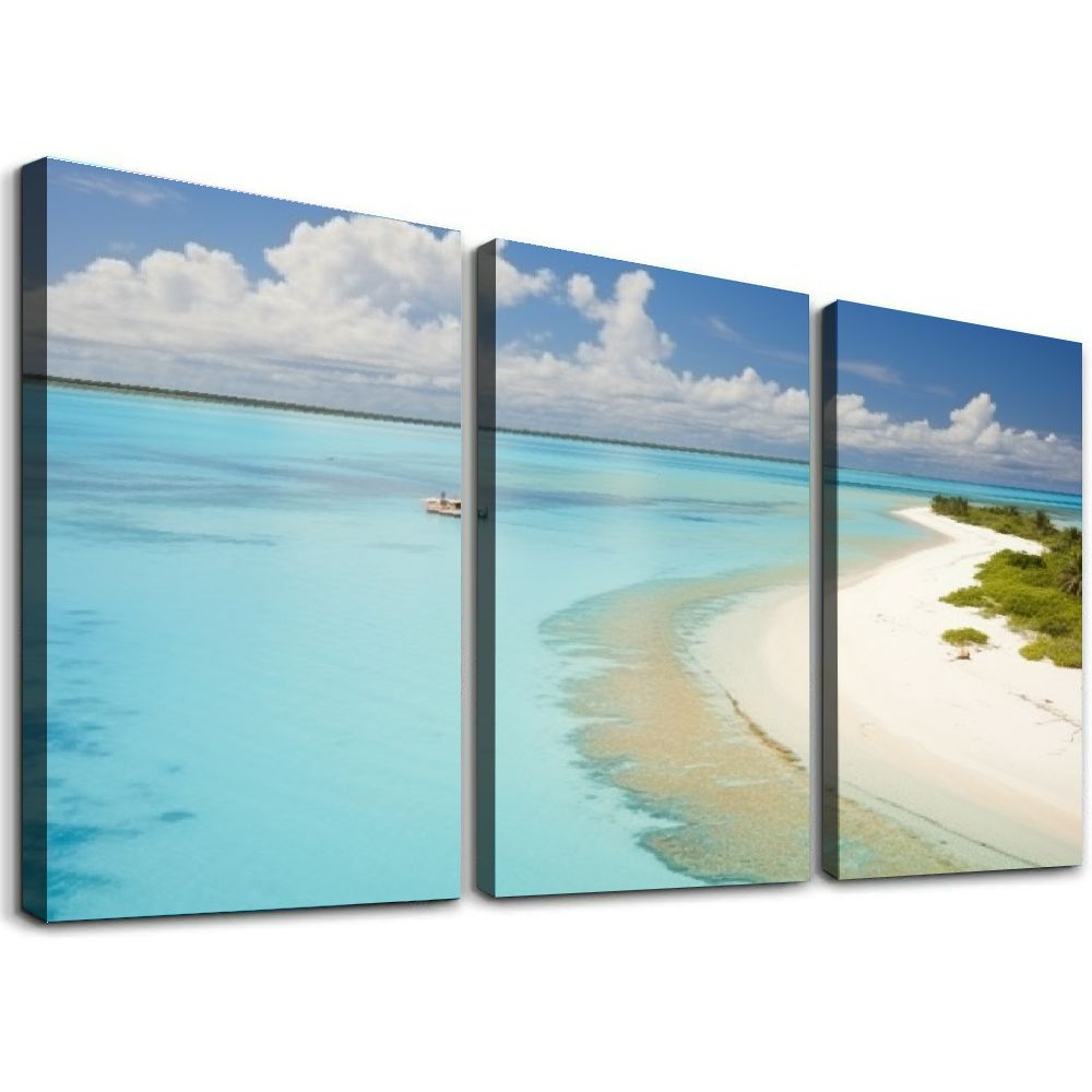 ONETECH Large Beach Canvas Wall Art for Living Room Coastal Nature ...