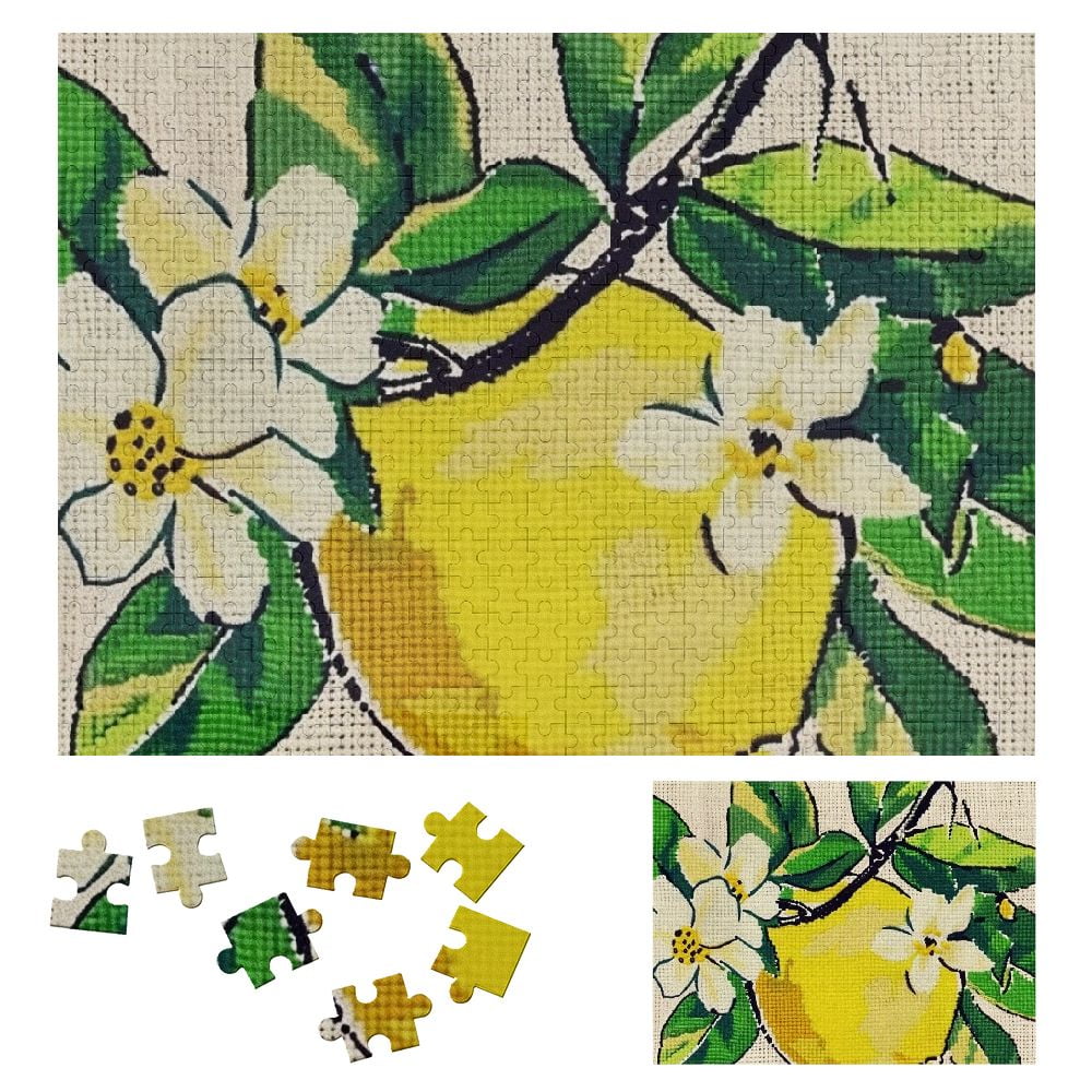 ONETECH Lemon Leaves Flowers Wooden Puzzle Challenging Difficult Wood ...