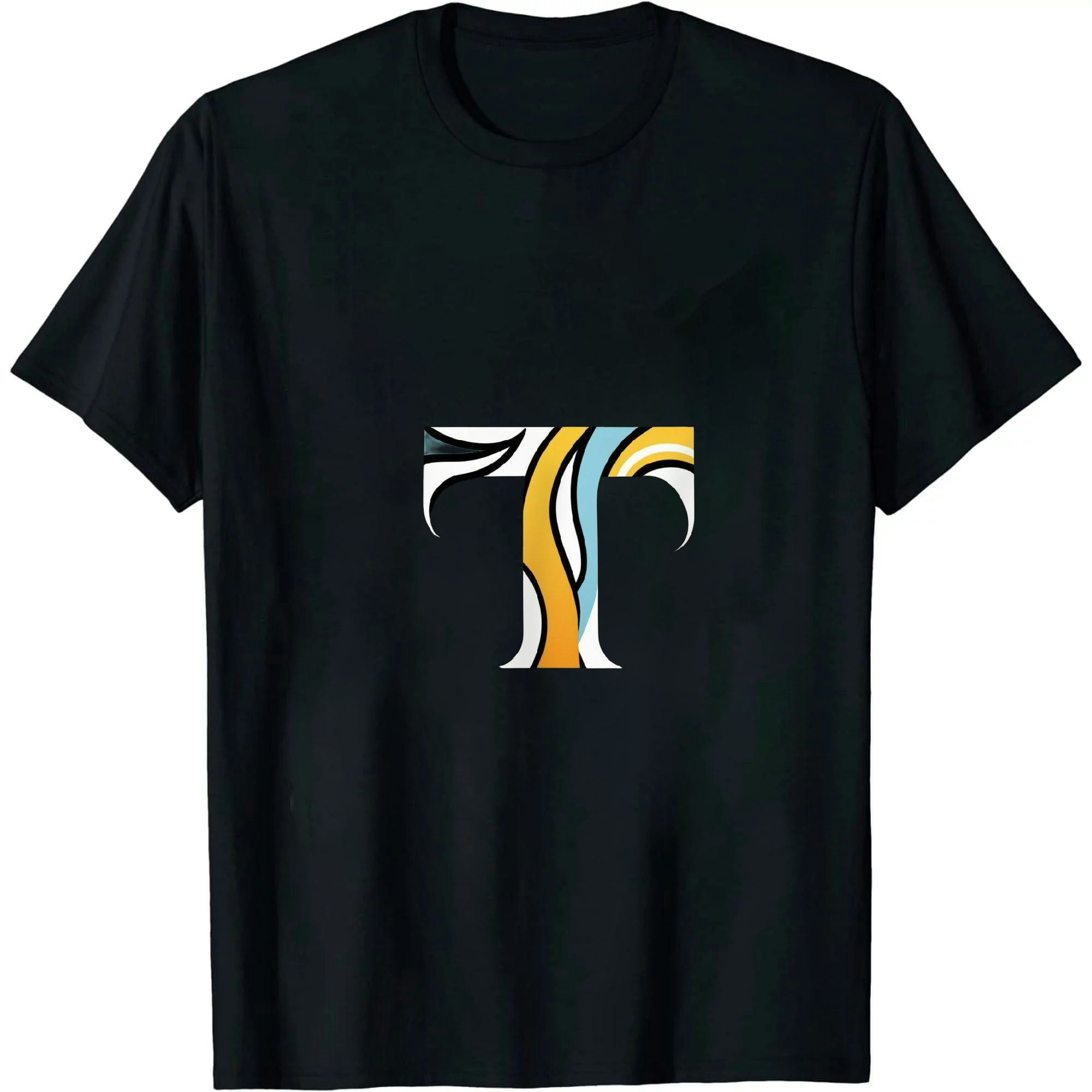 ONETECH Letter T Capital Alphabet Monogram Initial T-Shirt - Walmart.com