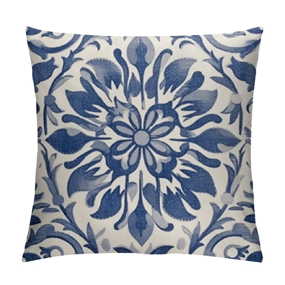 ONETECH Light Blue Ethnic Boho Pillow Covers Bohemian Carpet Style ...