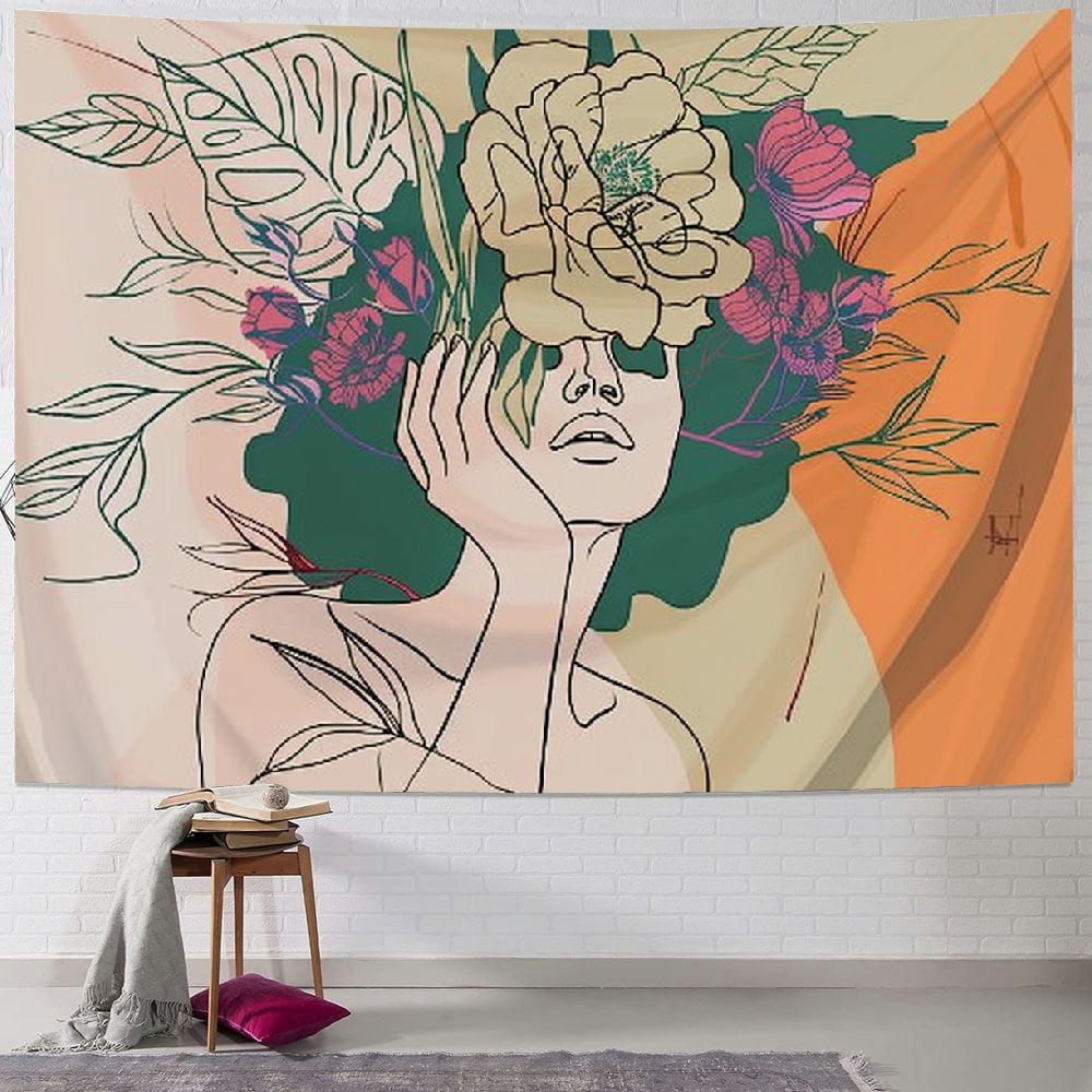 FUMJ Line Aesthetic Tapestry, Minimalist Lines Wall Tapestry Simple ...