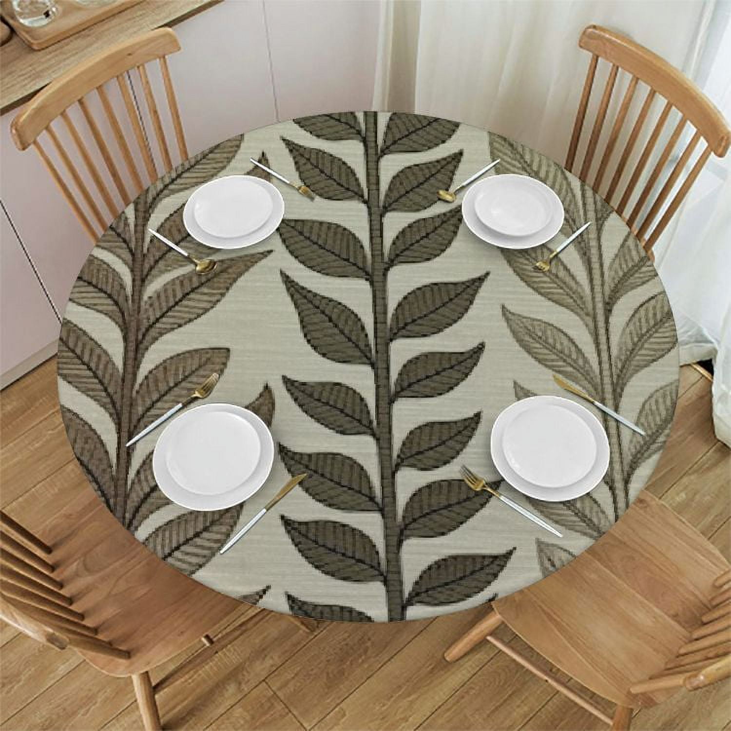 ONETECH Linen Waterproof Tablecloth for Dining Table Farmhouse Kitchen ...