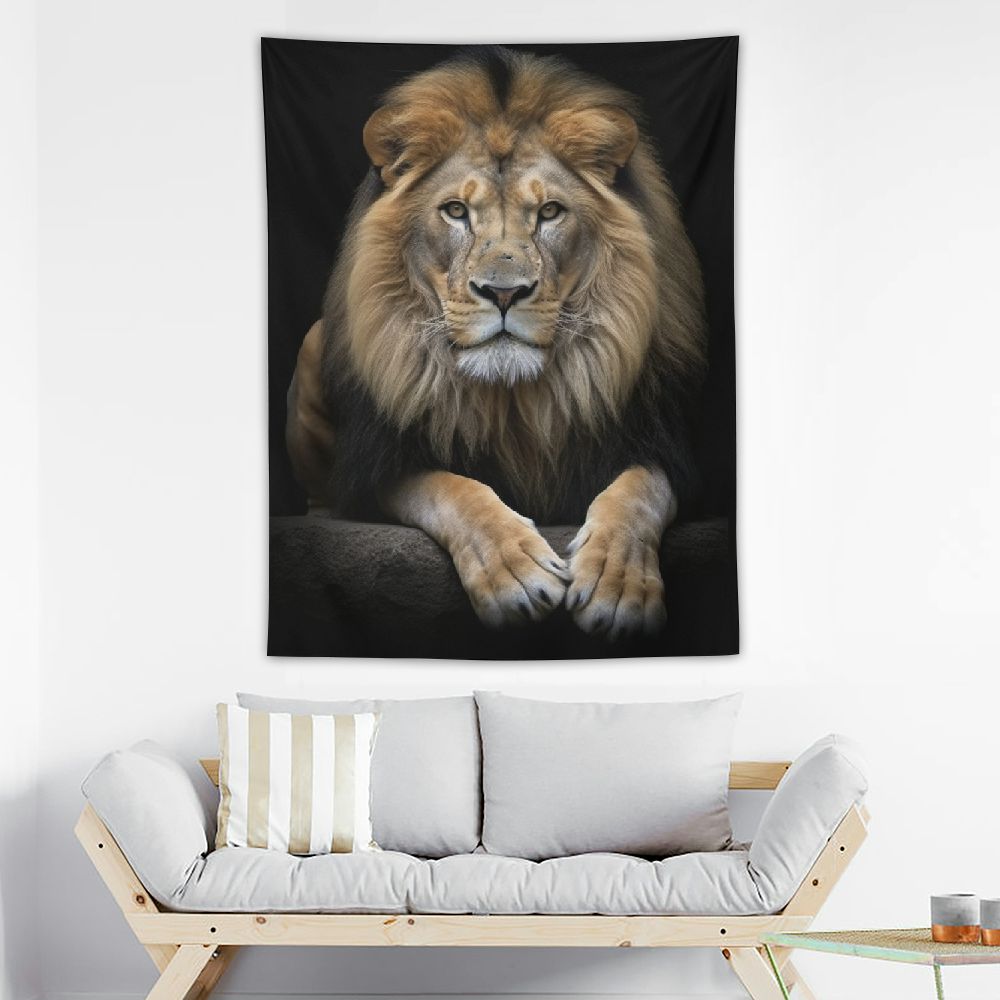 FUMJ Lion Tapestry Wall Hanging,Print Lion Wall Art Wild Animal African ...