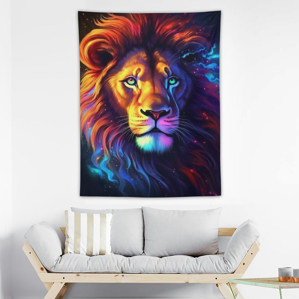 ONETECH Lion Tapestry Wall Hanging, Space Lion Male Galaxy Decor ...