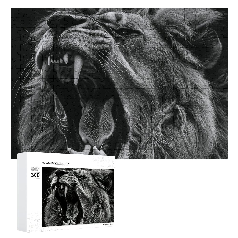 ONETECH Lion Teeth Wooden Jigsaw Puzzle Challenging Difficult Wood ...