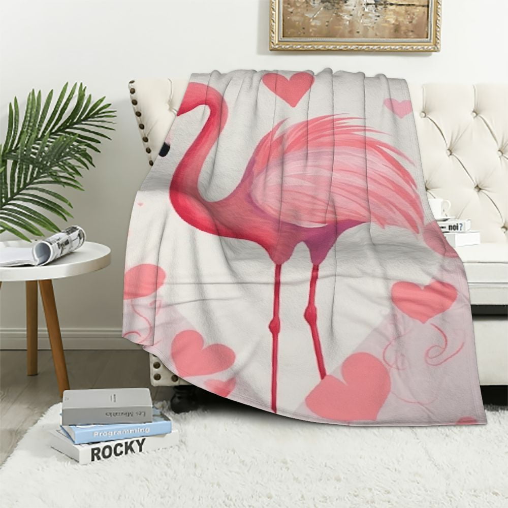 ONETECH Love Heart Throw Blanket Flannel Couch Blankets Girls Throws ...