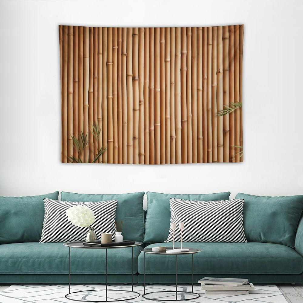 ONETECH Luau Grass Table Skirt and Bamboo Backdrop, Hawaiian Raffia ...