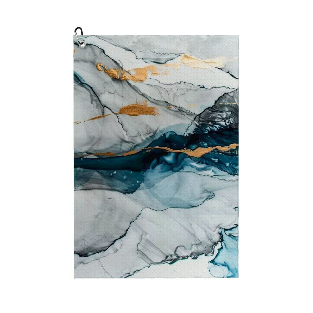 ONETECH Marble Gold Line Abstract Brush Strokes Golf Towel - Great Gift ...