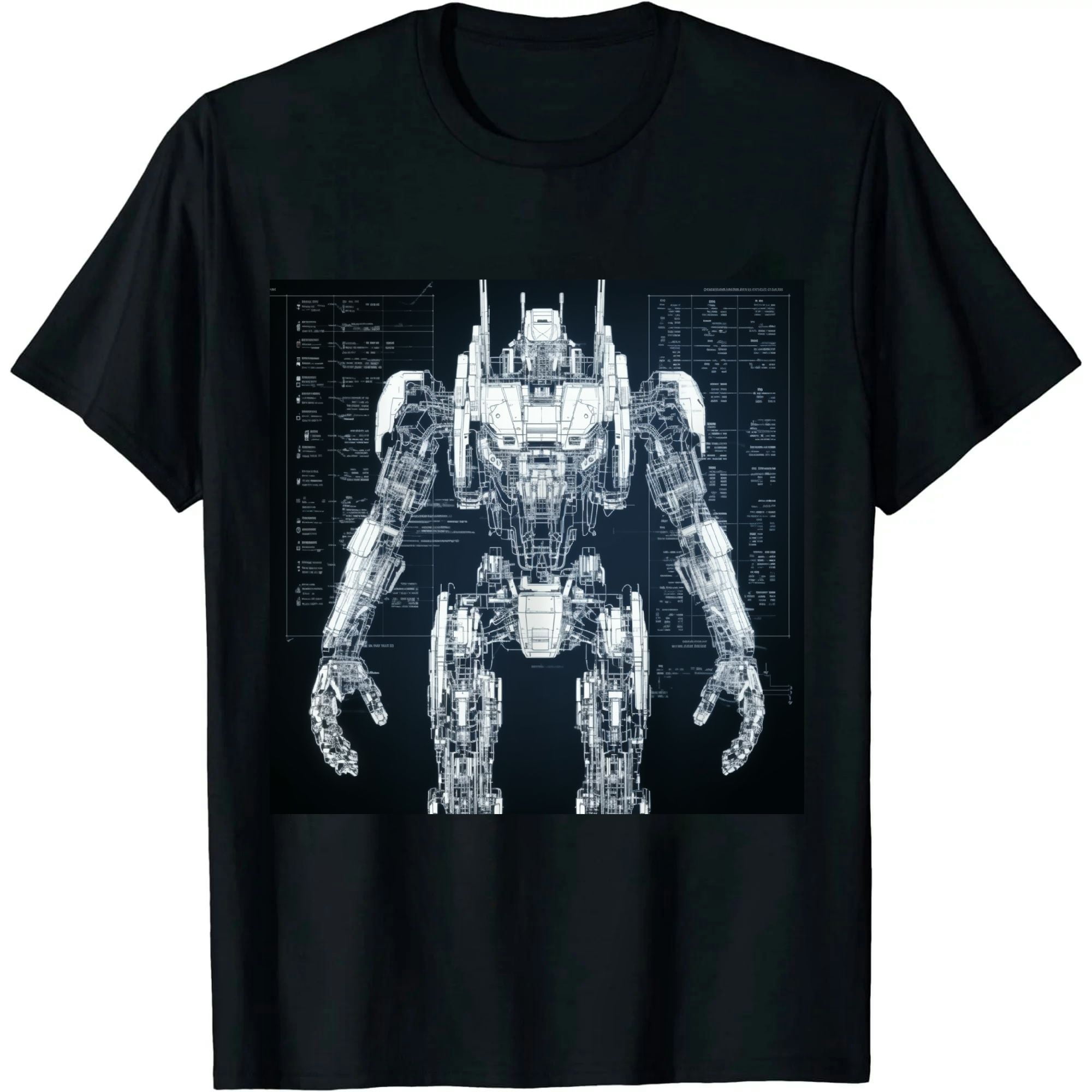 ONETECH Mech robot design / sketch / drawing T-Shirt - Walmart.com