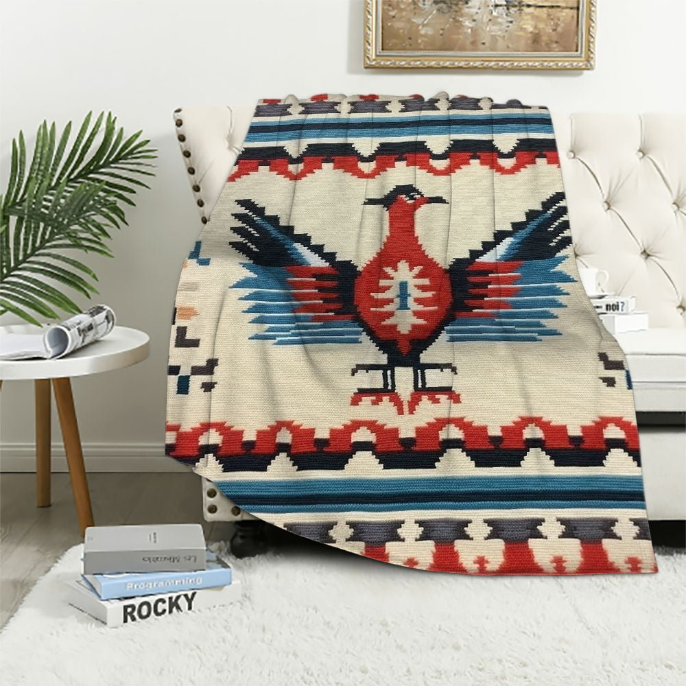 ONETECH Mexican Thunderbird Blanket Wall Authentic Southwestern Blanket ...
