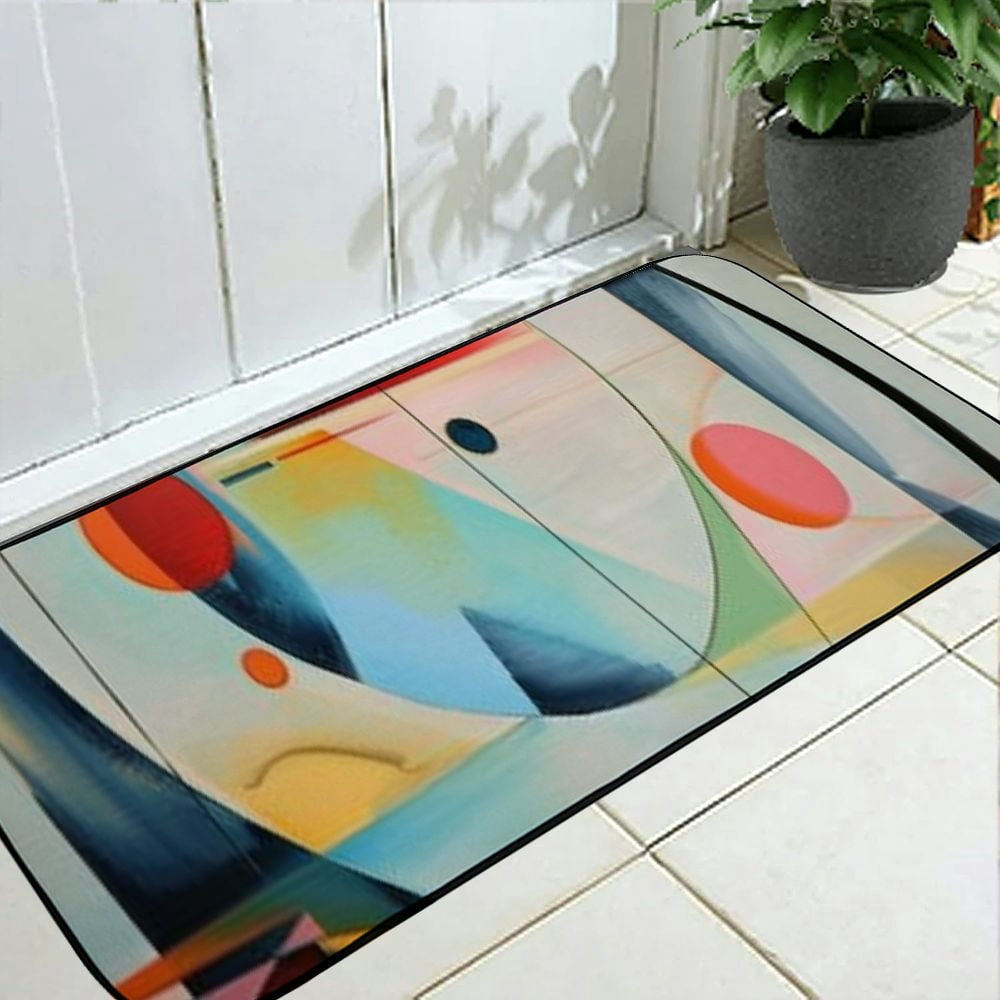 FUMJ Mid Century Mod Abstract Geometric Shapes Pastels Vintage ...