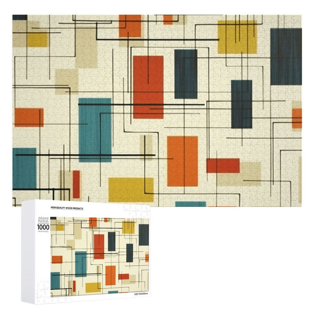 ONETECH Modular Constructivism Wooden Jigsaw Puzzle Challenging ...