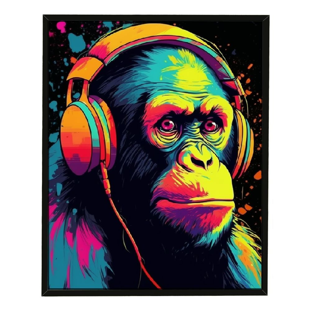 ONETECH Monkey Canvas Wall Art Animal Wall Decor | HD Printed & Wooden ...