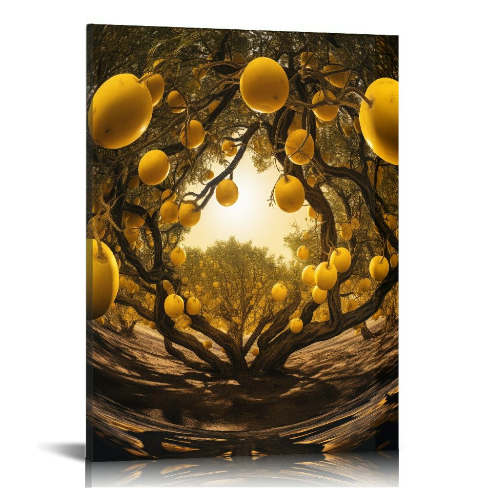 ONETECH Moon Ocean Canvas Wall Art Abstract Night Scene Coastal Artwork ...