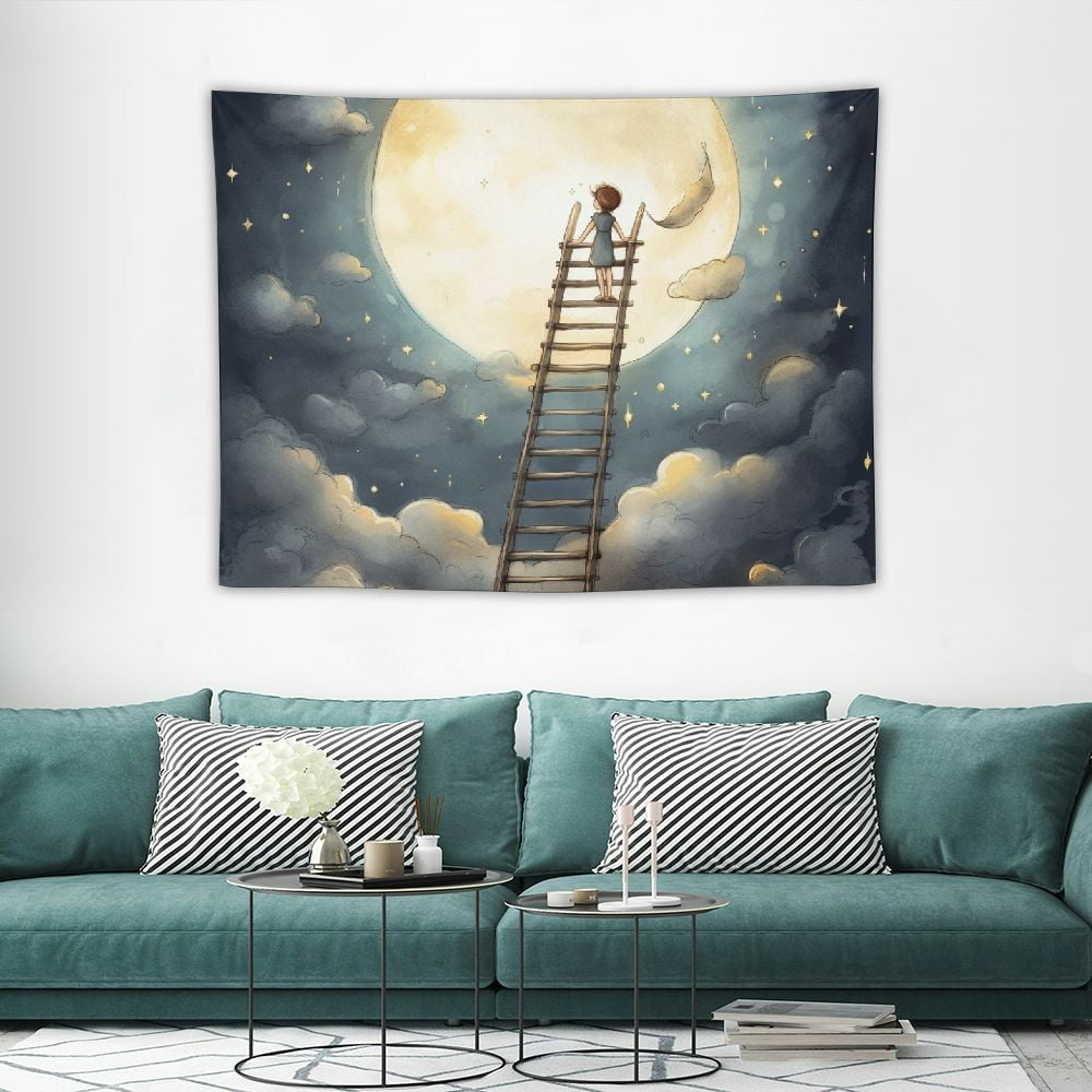 ONETECH Moon Stars Wall Tapestry Wall Hanging Outer Space and Galaxy ...