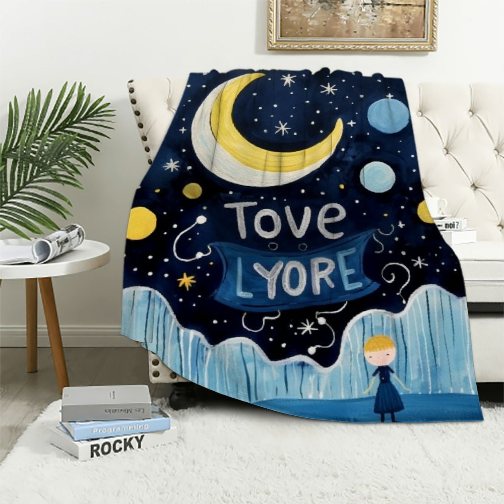 FUMJ Moon Throw Blanket, I Love You to The Moon and Back Blanket Cute ...
