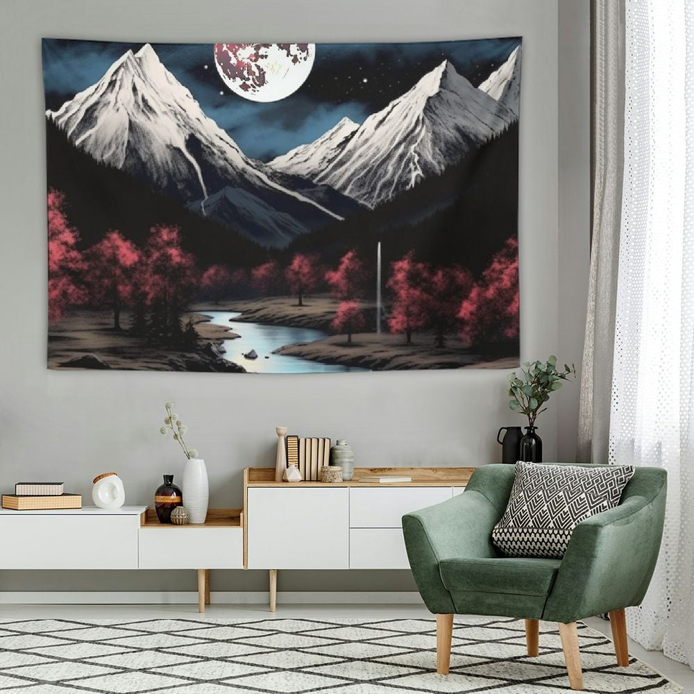 ONETECH Mountain Forest Tapestry Japanese Tapestries Fantasy Tree ...