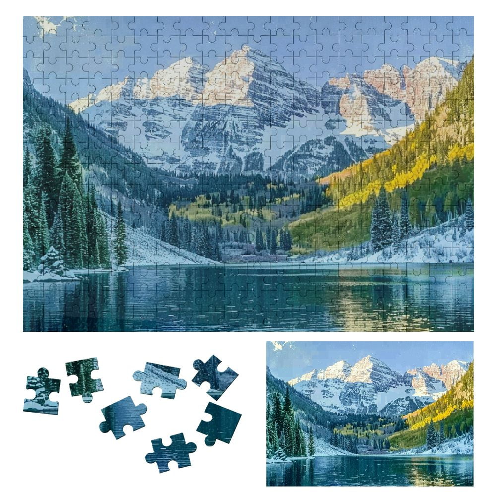 ONETECH Mountain Lake Forest Wooden Jigsaw Puzzle Challenging Difficult ...