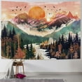 ONETECH Mountain Tapestry, Nature Forest Tree Lake Landscape Tapestries ...